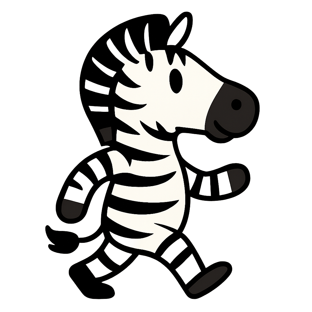 スクラッチで使える「 シマウマ 」の無料素材をダウンロードする